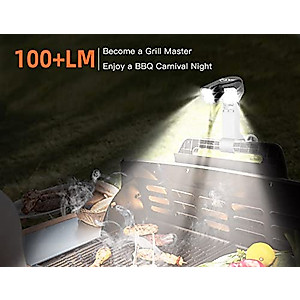 LED Grill Light for Outdoor BBQ - Father's Day Gifts for Dad, Personalized Birthday Gifts for Men Women Husband Grandpa, Cool Gadgets Super Bright Dual Head Grilling Accessories Fit for Grill Handle