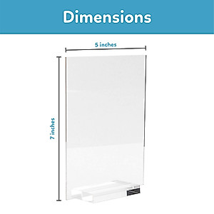 TUR Party Supplies (15 Set 5x7 Inch Clear Blank Acrylic Sheets | Wedding Signs and Decoration | Card and Gift Signs | Event Party Signs | Welcome Acrylic Signs- Holders NOT Included