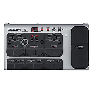 Zoom V6-SP Vocal Processor, Vocal Effects Pedal, Formant Pedal, Harmony, Looper, 10 Studio Grade Effects, For Studio and Live Performance