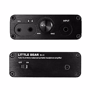 Little Bear B4-X Portable Dual-Mono Vacuum Tube Headphone Amplifier; Mini Balanced Audio Headphone Amp B4 Upgrade Version