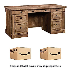 Sauder Palladia Executive Desk, Vintage Oak finish