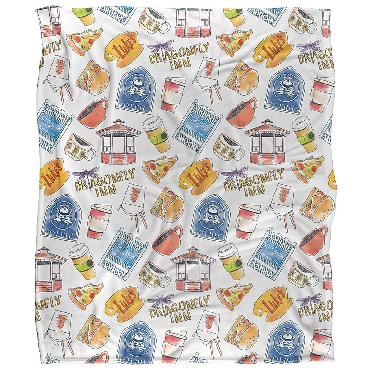 Gilmore Girls Blanket, 50"x60" Dragonfly Inn and Lukes Silky Touch Super Soft Throw Blanket