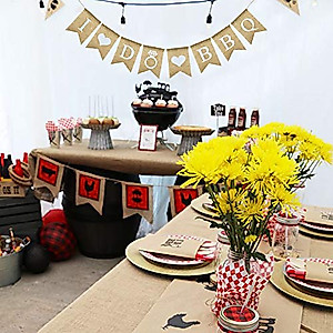 Uniwish I Do BBQ Banner Garland Wedding Engagement Bridal Shower Decorations Rustic Bride to be Sign Bachelorette Party Photo Prop