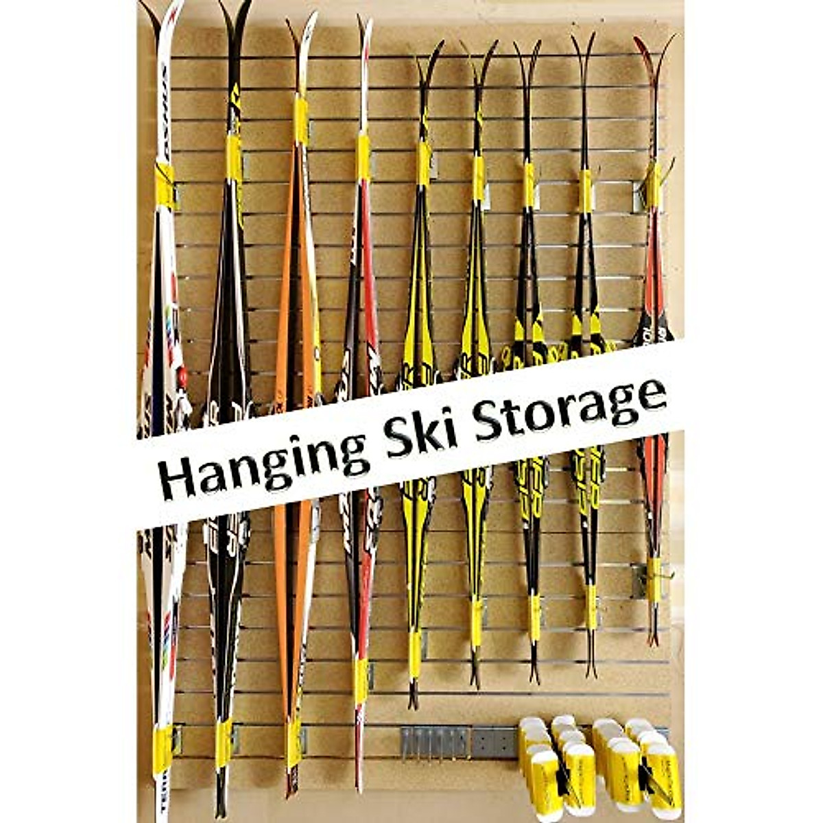 MagSkiTie - 3 Pair- Cross Country Ski Tie Strap Magnetic Nordic Ski Tie Skate Ski Tie Classic Ski Tie Ski Clip Ski Holder The Best Nordic Ski Tie Solution No More Falling Skisi