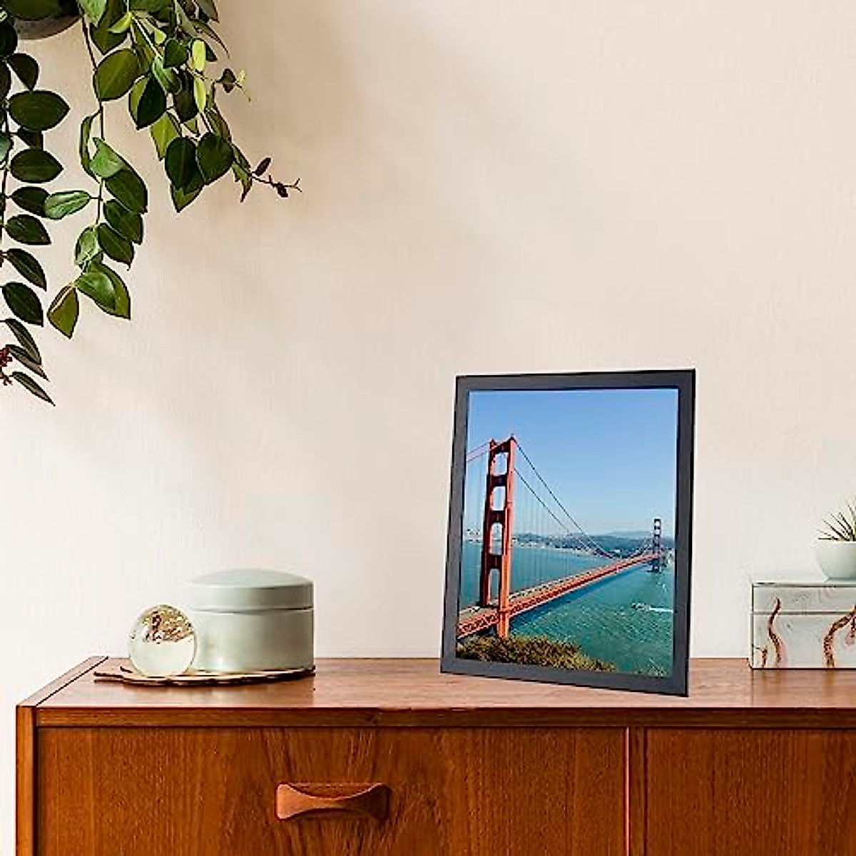 HEYTUYA 7x10 inch Picture Frame Black for Wall Hanging or Tabletop, Poster Frame, Wall Gallery Photo Frame with Durable Shatter Resistant Plexiglas, Black