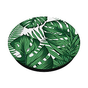 Green Tropical Palm Tree Leaves PopSockets PopGrip: Swappable Grip for Phones & Tablets