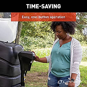 Lippert Power Tongue Jack Electric Trailer A-Frame, 3,500 lbs. 18-Inch Stroke, 5.4-Inch Foot Pad, Durable Textured Casing, Emergency Manual Crank Override, 10.75" Retracted, 28.75" Extended - 285318