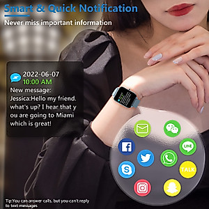 GECENinov Smart Watch, Activity Fitness Tracker with 1.54" Full Touch, Sleep Monitor, Heart Rate and Blood Oxygen Monitor, IP65 Waterproof Smartwatch Compatible with iPhone & Android Phones,Blue