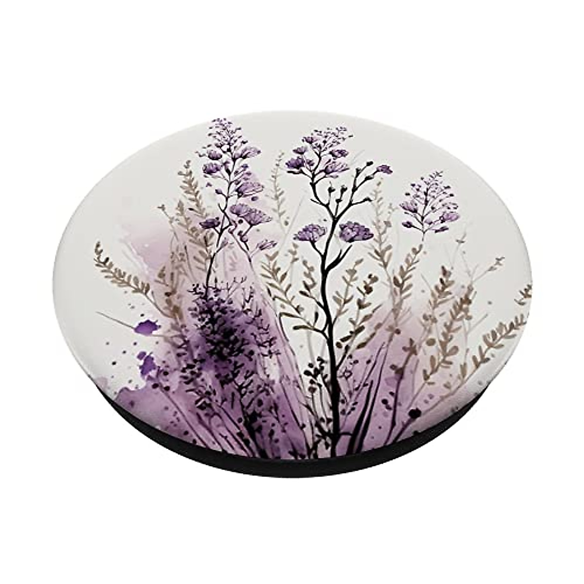Purple Lavender Blossom Leaves Flowers Floral Girly PopSockets Swappable PopGrip