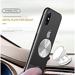 2-Pack Replacement Mount Metal Plates D.Sking Car Phone Holder 3M Adhesive CD Metal Plates for Car Mount Car Kits (Silver)