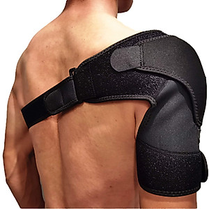 COPPER HEAL – Shoulder Brace Adjustable Compression Copper Sleeve Torn Rotator Cuff Stability support Immobilizer wrap Tendonitis Dislocation Bursitis AC Joint Pain Relief Dislocated Strap