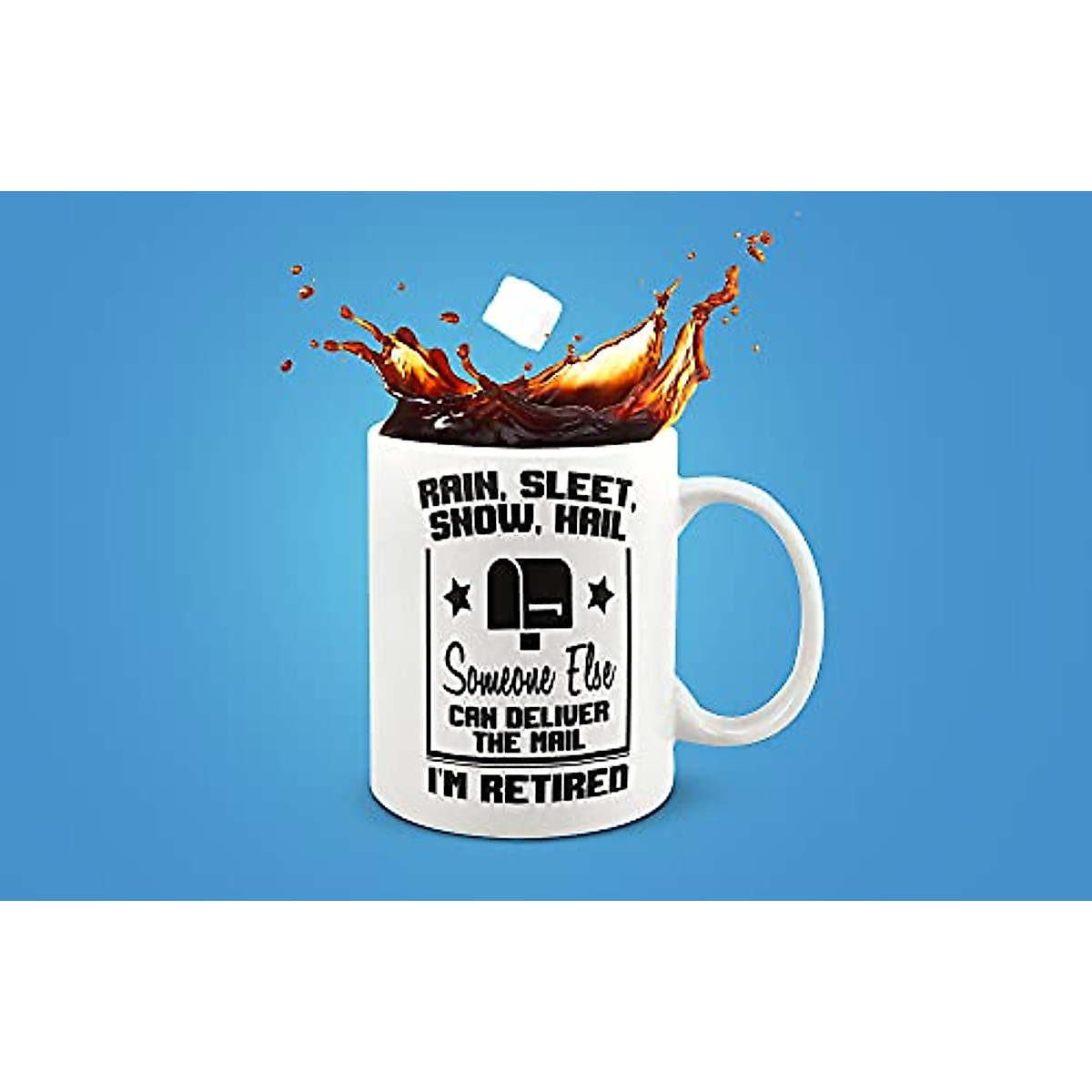 Funny Coffee Mugs For Retired-11Oz,Funny Retired Postal Worker Mailman Retirement ,Retired Mailman Gifts,Retiring Postal Worker Gifts,Cute Postal Service Retirement Coffee Cup, White