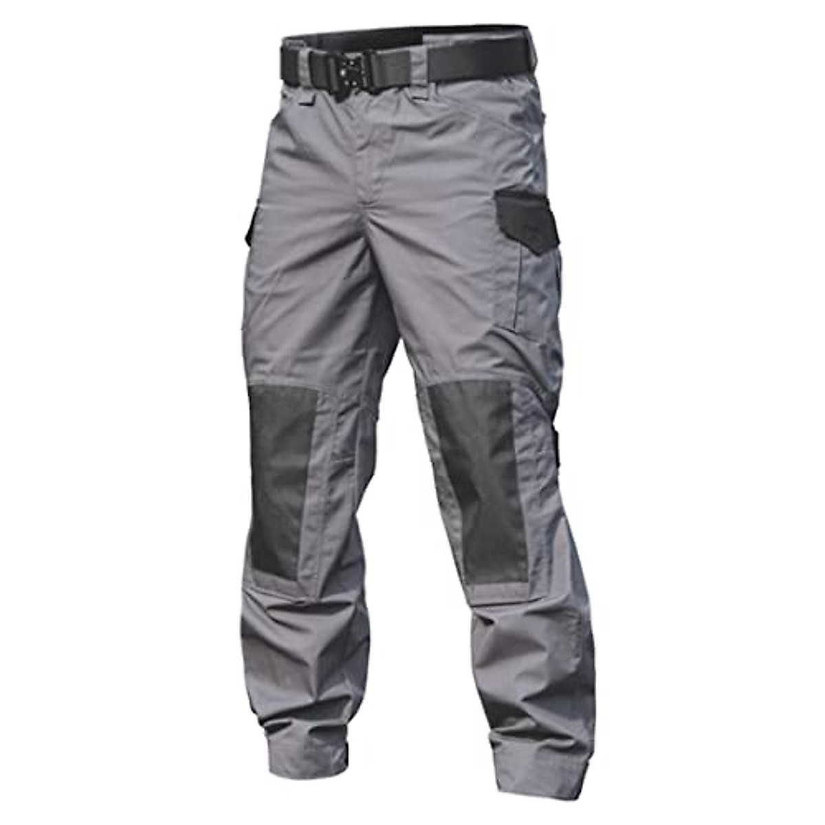 Men's Tactical Military Equipment Soldier Army Training Trouers Solid Multi Pockets Combat Pants Gray M