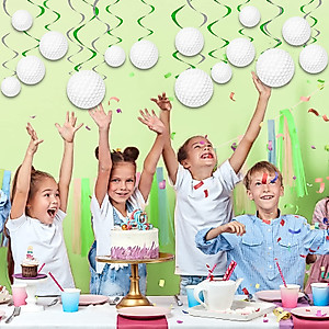 48Pcs Golf Party Decorations Hanging Swirls, Golf Theme Party Supplies Birthday Golf Sports Cutouts Foil Streamers Wall Ceiling Hanging Spirals Decor for Boys Kids Men