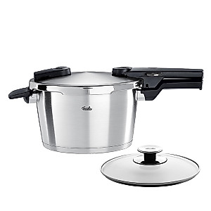 Fissler Vitaquick Premium Pressure Cooker Set, 4.8 Quart and Glass Lid