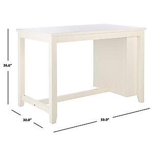 Safavieh Home Collection Aero White 36-inch Rectangle Storage Counter Dining Table DTB9218A