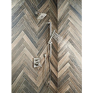 DELTA FAUCET T24867-SS, Stainless Ara Angular Modern Monitor 14 Series Valve Trim with 3-Setting Integrated Diverter