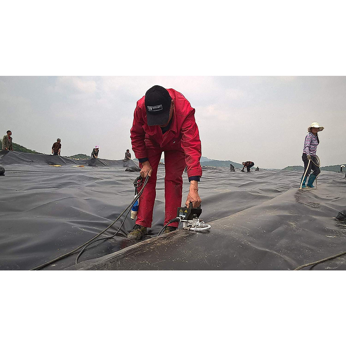 Weldy Miniwelder GEO2, Automatic Hot Wedge Welder Welding Machine, High Powerful Waterproof Membrane Hot Wedge Welder for Weld Fish Farm, Water Tanks, Gardening and Other Industries