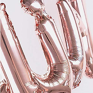 Rose Gold “Girl” Script Foil Balloon - 24” One-Piece Letters Balloon for Girl Baby Shower, Gender Reveal, Pregnancy Announcement, First Birthday Party, Christening, Baptism, Nursery Decoration