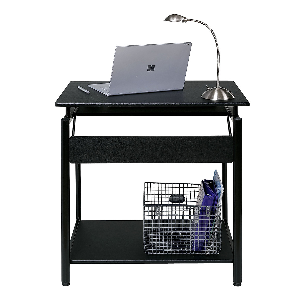 OneSpace Stanton Computer Desk with Pullout Keyboard Tray, Black