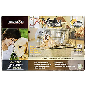 Precision Pet Products Two Door Provalue Wire Dog Crate, 42 Inch, For Pets 70-90 lbs, With 5-Point Locking System