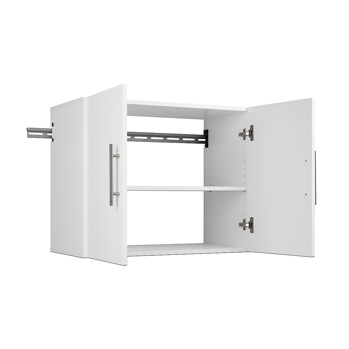 Prepac HangUps 30" Upper Garage Cabinet, Bathroom Cabinet Wall Mount, Laundry Cabinet, Kitchen Wall Cabinet, Ideal for Garage, Kitchen and Laundry Organization 30" W x 24" H x 16" D, White
