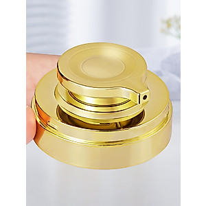 PARAKE Airless Pump Jars, 4-Pack 1.7 Oz Empty Moisturizer Pump Dispensers, Refillable LeakProof Vacuum Cosmetic Containers, Travel Airless Pump Bottles for Cream Lotion Skincare Toiletries (Black)