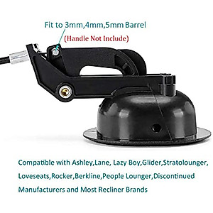 ttmagic Universal Recliner Release Cable Replacement Part, Sofa Couch Recliner Pull Cable 37inch, 5mm Cable Barrel End S-Shaped Hook Exposed Cable (4.75 in Length)