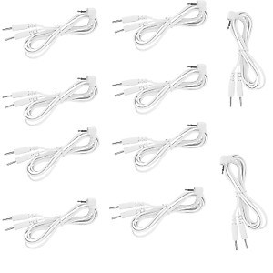 2mm Electrode Wires Cable for TENS Machine Connector Lead Wires,Unit Lead Wires for TENS Electrodes-Pin Electrode Wires-1 to 2,10PCS/Bag (10)