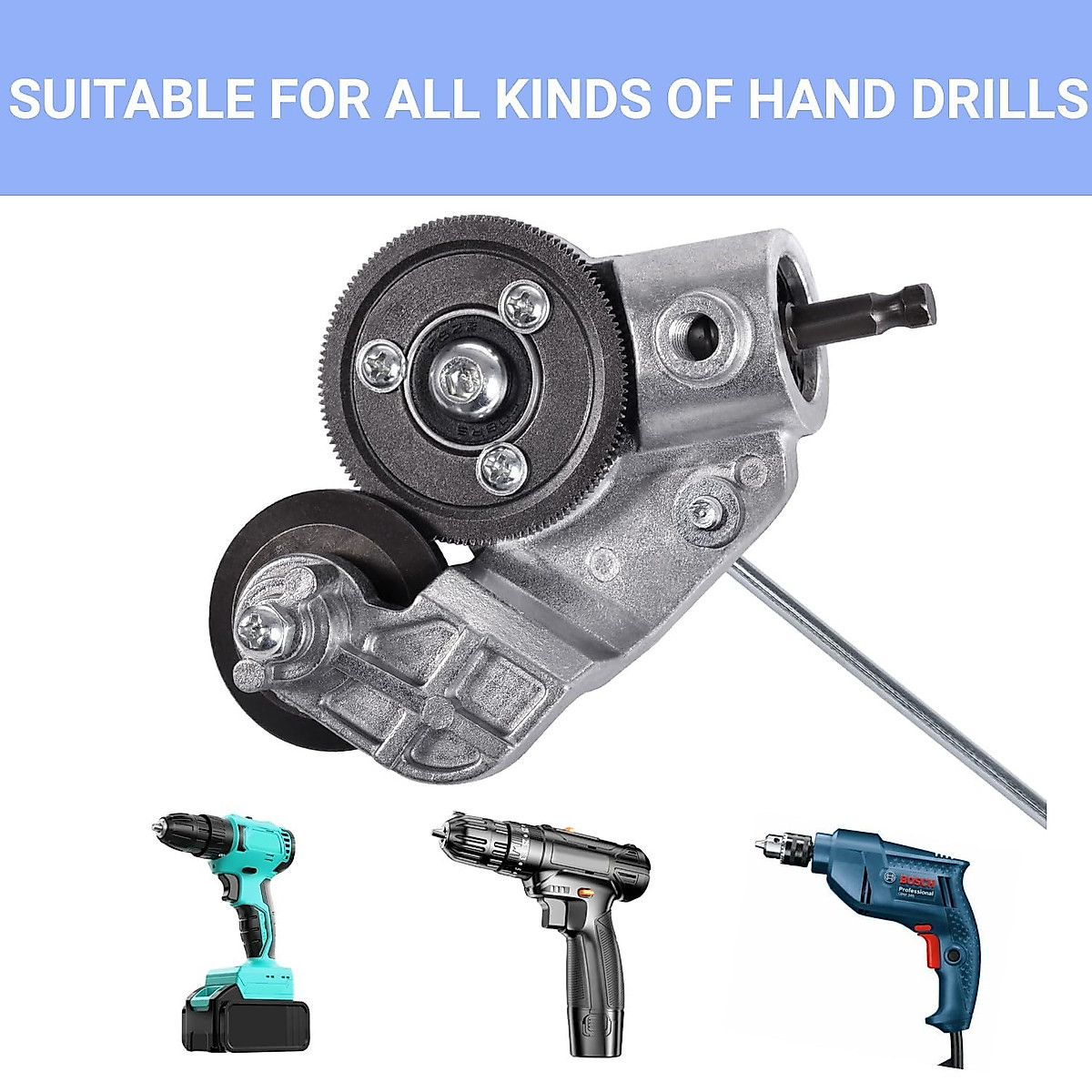 Selumie Electric Drill Plate Cutter - DIY Metal Shears for Flat Metal Sheets, Adapter Included, Precise Cutting of Iron, Steel, Copper, Aluminum - Ideal for Professional and Home Use