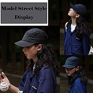 Croogo Quick Dry Baseball Cap Waterproof 5 Panel Sports Caps Unstructured Golf Sun Hat Cooling Dad Hats Summer Hat,Gray