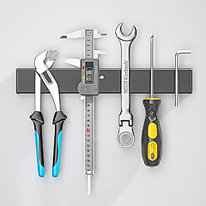 SUBTRACTION Magnetic Knife Strip,No Drilling 12 Inch Stainless Steel Knife Holder,Space-Saving Knife Rack,Knife Bar,Kitchen Knife Storage Organizer,black 1.