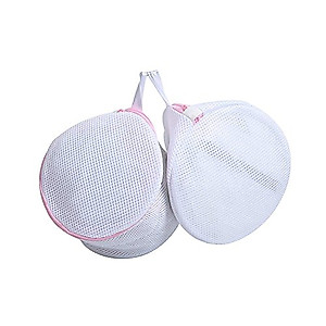 Julytech Mesh Bra Laundry Wash Bag for Blouse, Hosiery, Stocking, Underwear, Bra and Lingerie, Travel. Delicates Robust (2Pack Bra Bag)