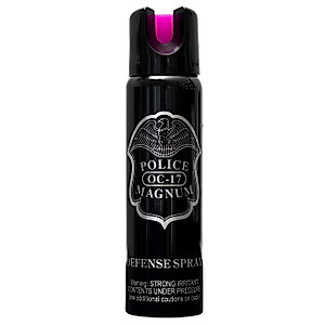 POLICE MAGNUM Pepper Spray Max Strength Portable Security- 16 ft Range- 4oz Twist Lock (Hot Pink)