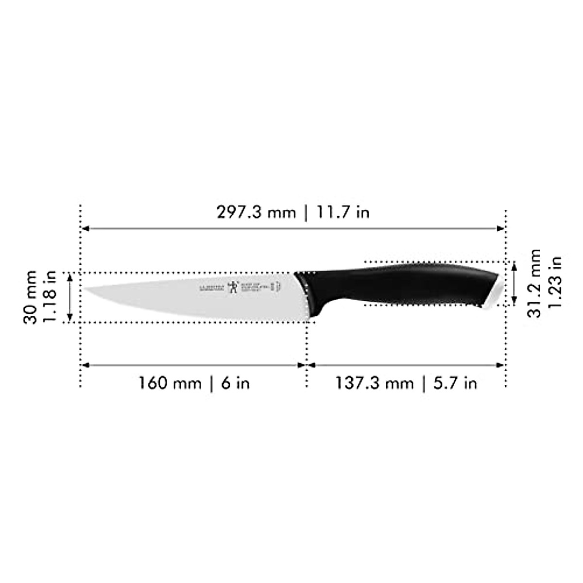 HENCKELS Silvercap Razor-Sharp 6-inch Utility Knife, Tomato Knife, German Engineered Informed by 100+ Years of Mastery, Stainless Steel