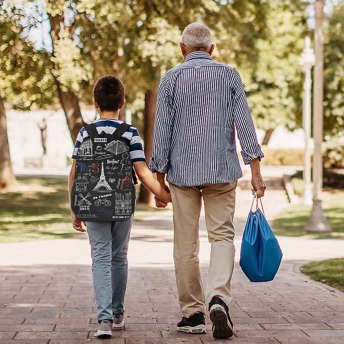 Cute Cartoon Backpack, 17 Inch Bookbag Lightweight Casual Daypack with Adjustable Shoulder Straps StyleA