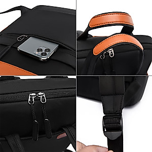 E-Tree Travel Laptop Backpack Women, 15.6 Inch, Slim Lightweigh Casual Computer Daypack Work College School Bag Bookbag Girls Purse (Black)