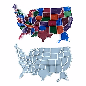 Silicone Jewelry Tray Epoxy Resin Casting Mold US Map Mat Teapot Mat Tray Mold for Jewelry Making Table Wine Tray Resin Silicone molds for Jewelry