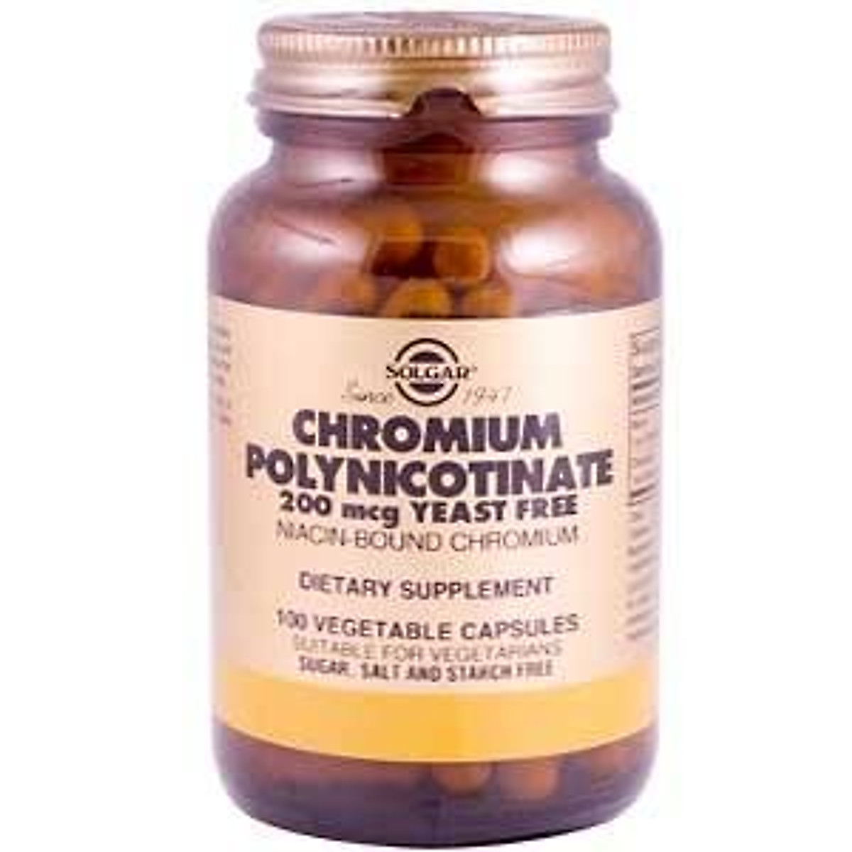 Chromium Polynicotinate 200mcg 100 Vcaps