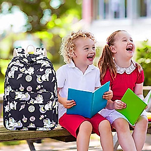 Joyfulife Unicorn Backpack for Girls Backpack with Lunch Box Kids Backpack for School Lightweight Water Resistant kindergarten Elementary Bookbags School Bag Set