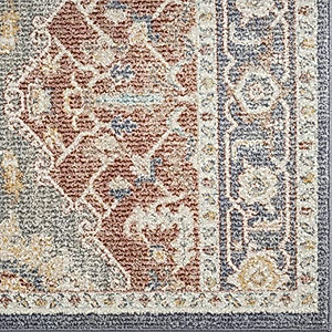 LUXE WEAVERS Floral Bohemian Cream 8x10 Area Rug