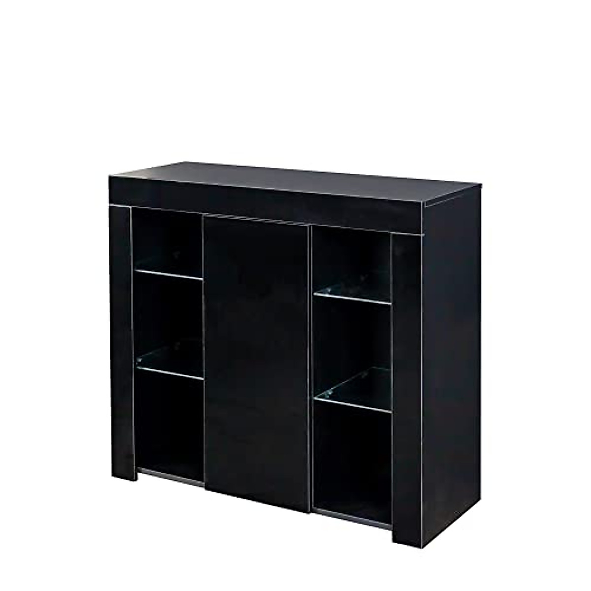 CreekT LED Buffet Cabinet with Storage, Sideboard Cabinet with Storage, Kitchen Buffet Storage Cabient, Sideboard Buffet Cabinet, Buffet Table with Storage, Wood Console Table with Storage, Side Board