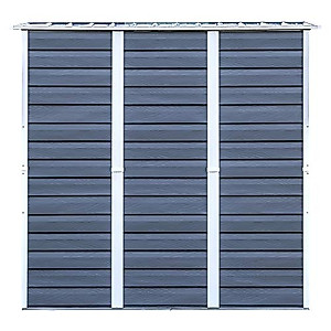 Arrow Shed SBS64 Shed-in-a-Box Compact Galvanized Steel Storage Shed with Pent Roof, 6'x4', Charcoal