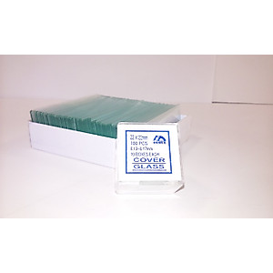 CB 7101S1 72-Pieces Blank Microscope Slides & 100-Pieces Square Cover Glass