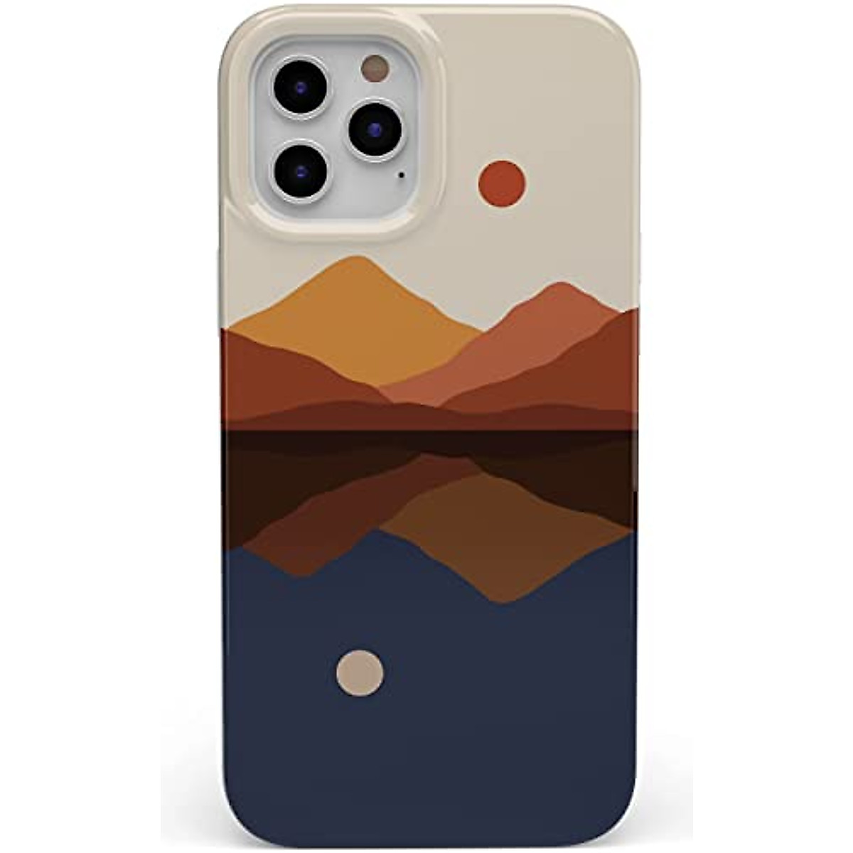 Casely iPhone 12/12 Pro Case | Opposites Attract | Day & Night Colorblock Mountain Case