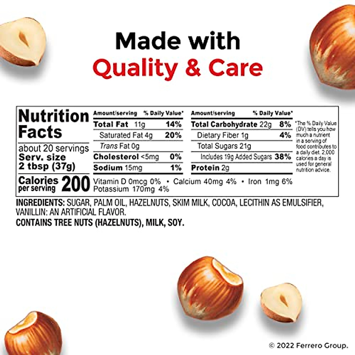 Nutella Hazelnut Spread with Cocoa for Breakfast, 26.5 oz Jar