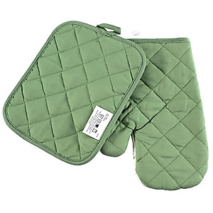 Fall Decor Kitchen Towels and Pot Holder Set: Garden Gnomes and Country Plaids with Autumn Sunflowers Welcome You from Our Gnome to Yours