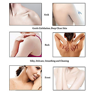 LissomPlume Exfoliating Bath Mitt Unisex Body Rubbing Gloves Scrub Shower Towel Green