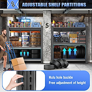 36 "H Heavy Duty Adjustable 3-Tier Metal Shelving|Garage Shelving with 1000 lbs. Load Capacity|Easy-to-Assemble Shelving|36 "H*35.5 "W*15.8 "D, Rustproof, Suitable for Bathrooms, Basements