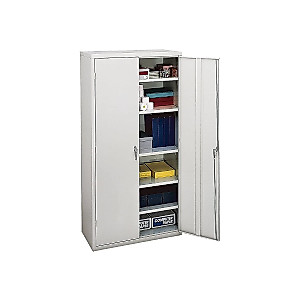 HON SC1872Q Assembled Storage Cabinet, 36w x 18-1/4d x 71-3/4h, Light Gray